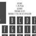 1 INCH Skinny Font Alphabet, Numbers, and Symbols Stencil ABC, Numbers ...