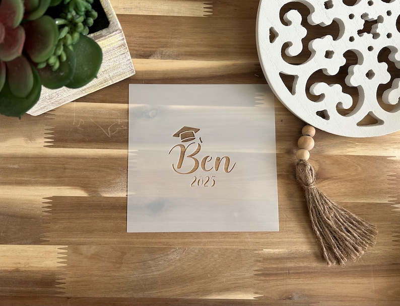 Graduation Personalized Cookie Stencil | Food Safe Stencil | Stencil ...