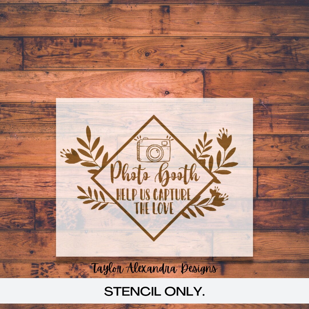 Wedding Photo Booth Sign Stencil | Wedding Gift Ideas | Reusable ...