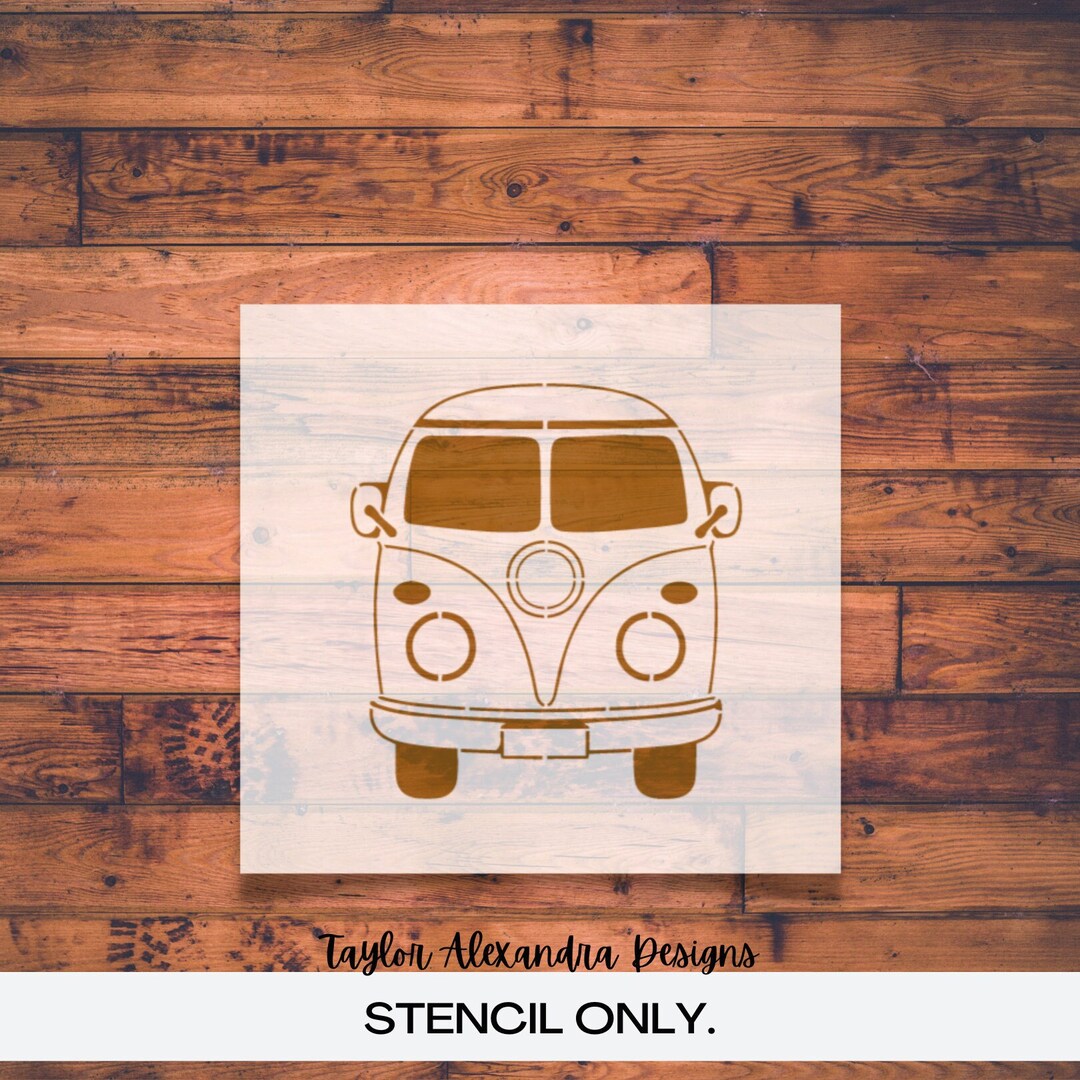 Van Stencil | Hippie | Vintage | Van Stencil | Reusable Stencil - Etsy