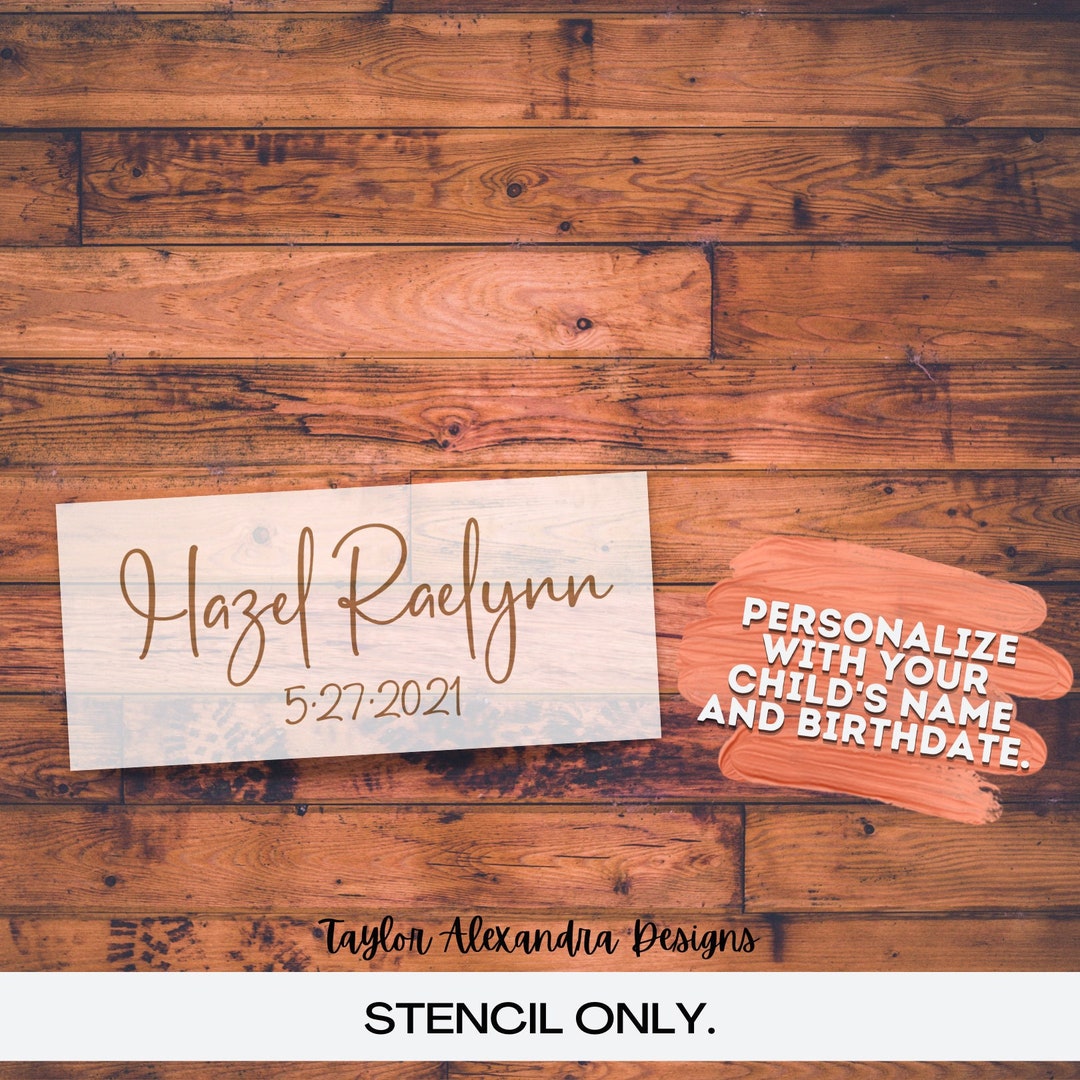 Personalized Name Stencil | Baby Nursery | Child's Name Stencil ...