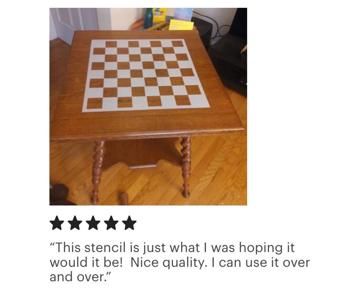 Checker Board Stencil | Reusable Stencil - Etsy