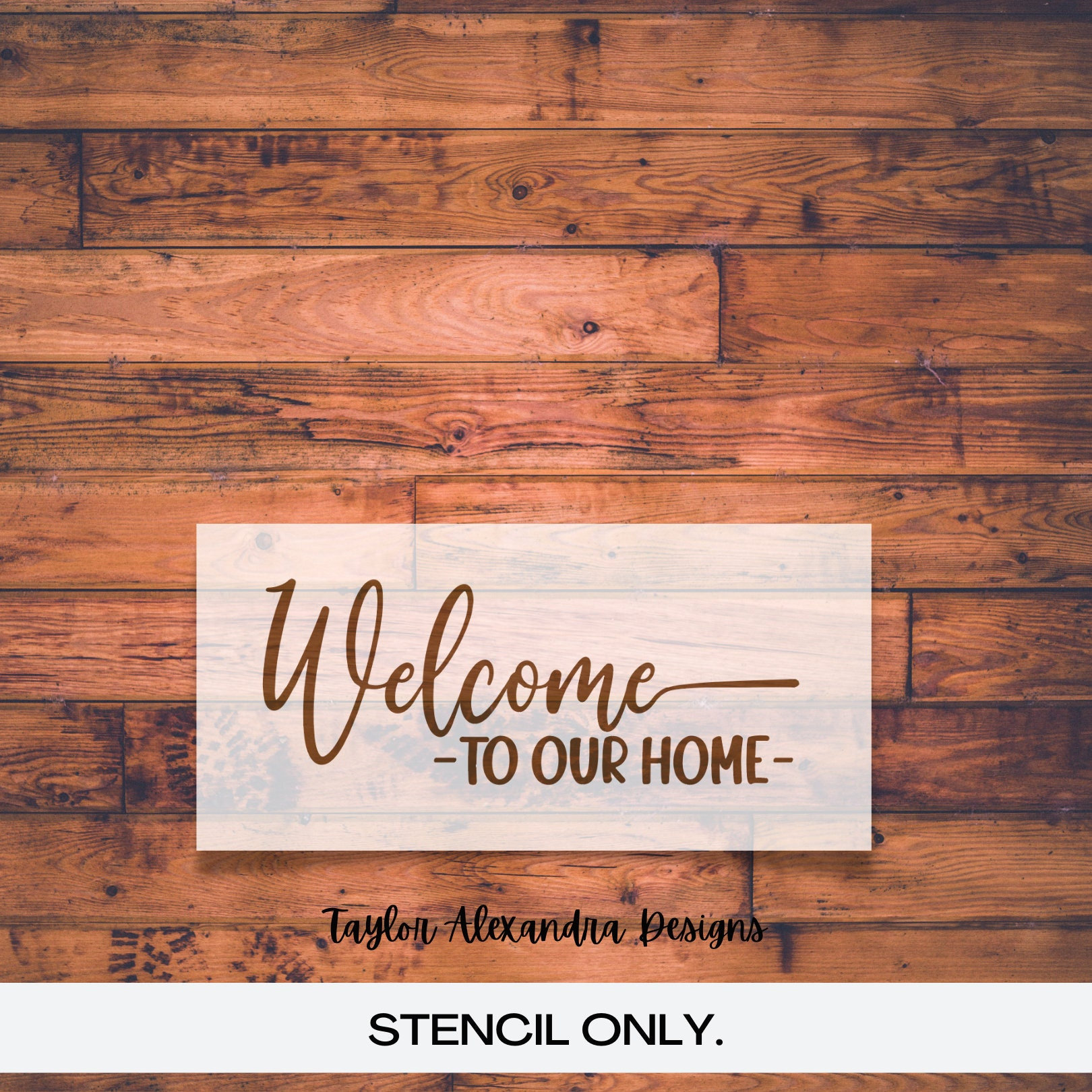 Welcome to Our Home Stencil Reusable Stencil - Etsy