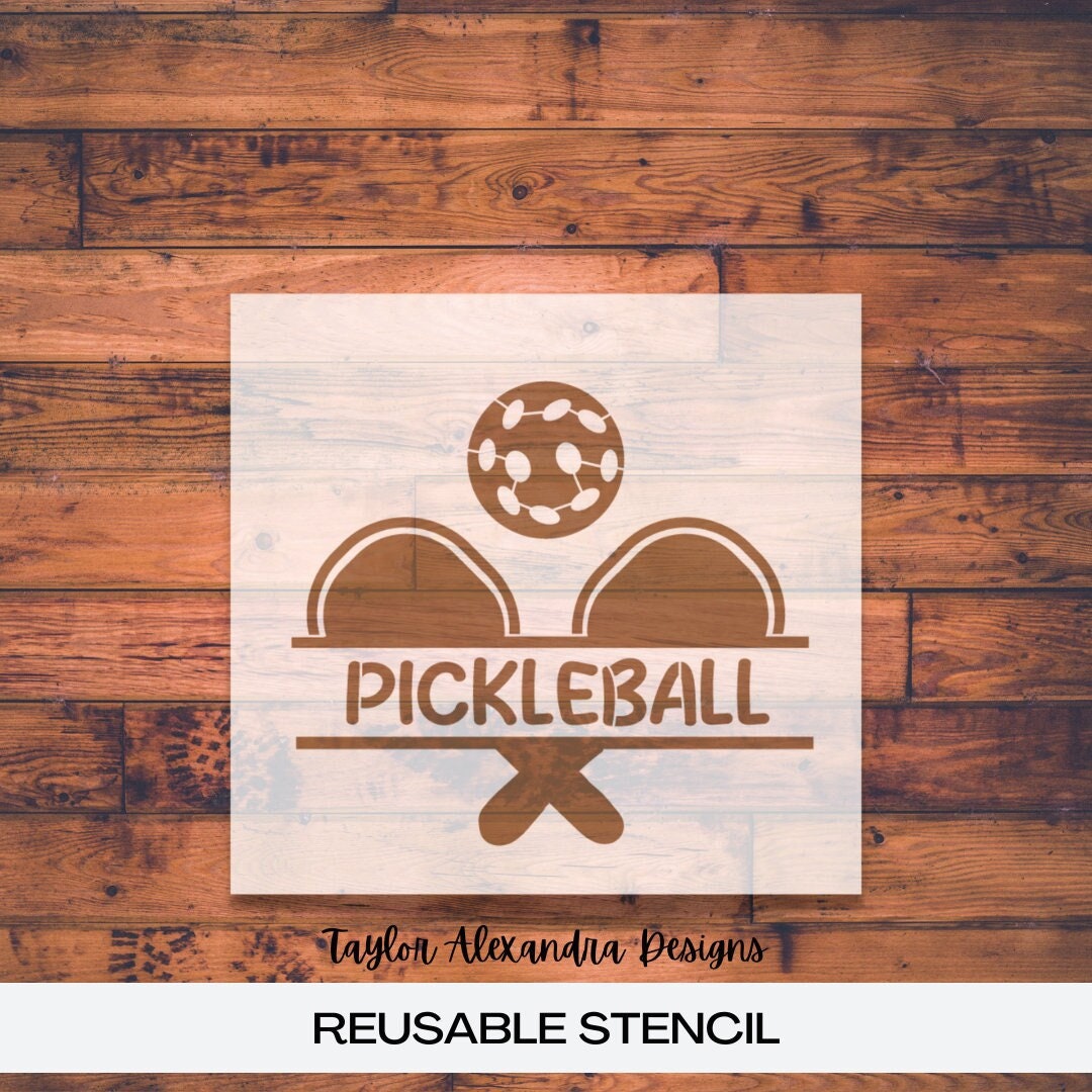 Pickleball Stencil | Sport Pickle Ball Stencil | Reusable Stencil - Etsy