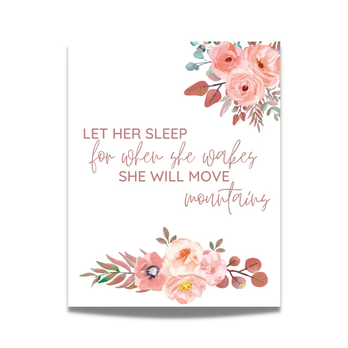 Floral Baby Girl Download | Printable | Baby Girl Decor | Floral Boho ...