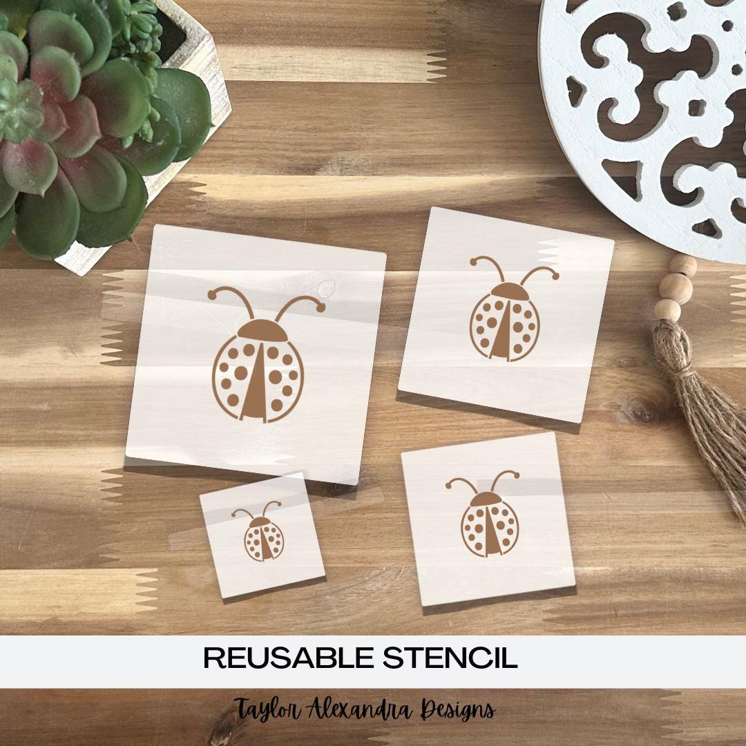 Ladybug Stencil Set of Four | Insect Animal Lady Bug Stencil | Reusable ...