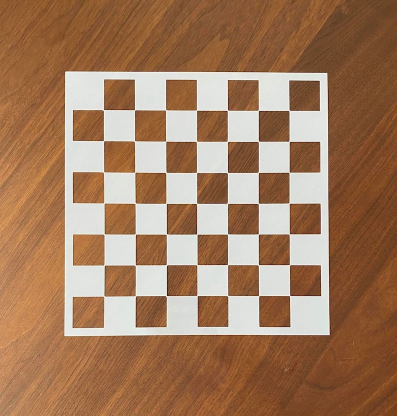 Checker Board Stencil | Reusable Stencil - Etsy