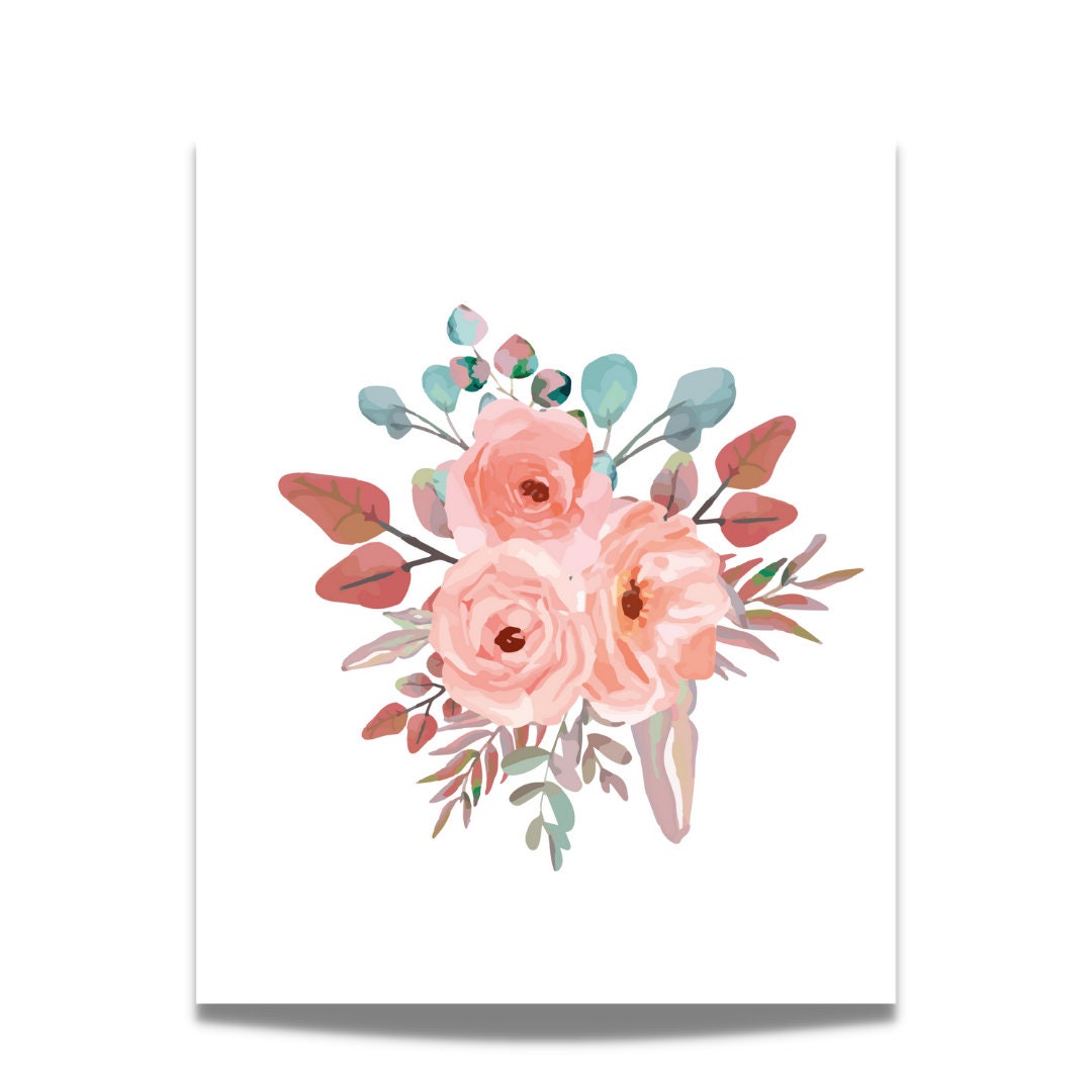 Floral Baby Girl Download | Printable | Baby Girl Decor | Floral Boho ...