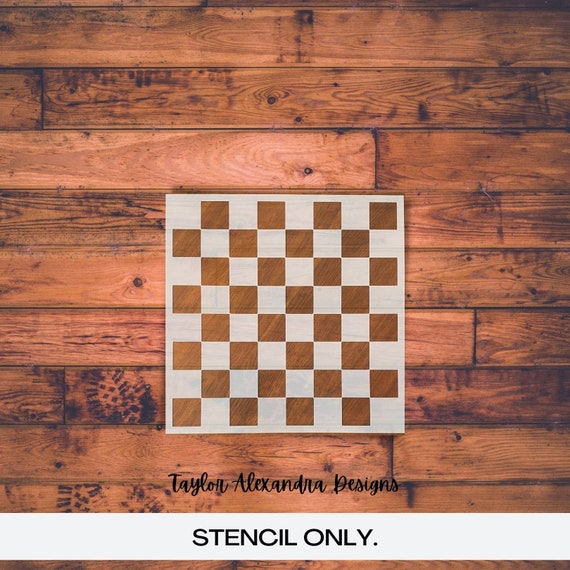 Checker Board Stencil Reusable Stencil - Etsy