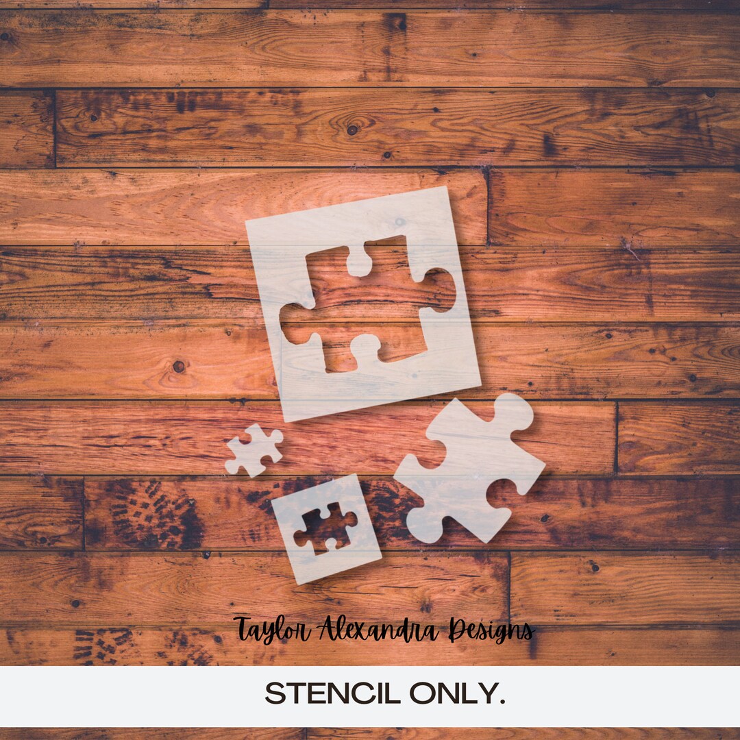Puzzle Piece Stencil | Autism Awareness | Reusable Stencil | Autism ...
