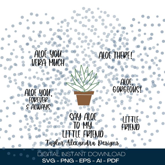 Aloe Bundle Digital Download SVG Cricut Silhouette Svg - Etsy