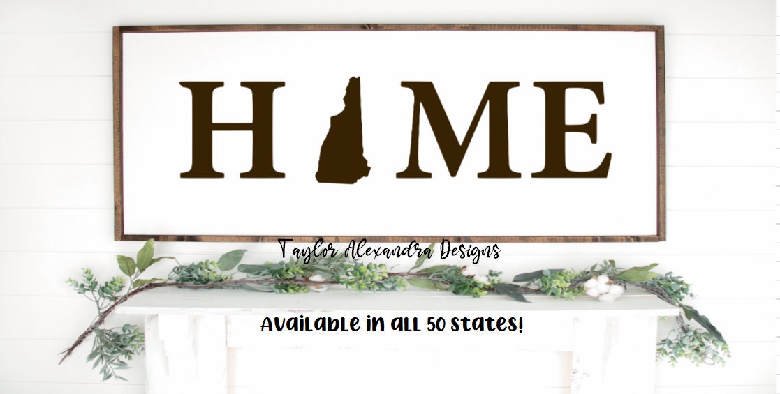 HOME State Decal or Stencil | Vinyl Decal | Reusable Stencil - Etsy
