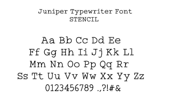 Typewriter Font Numbers
