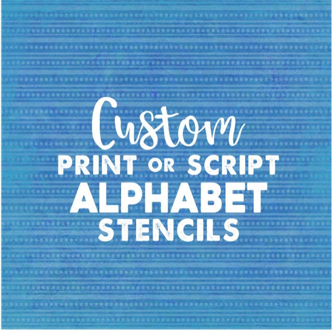 Custom Alphabet, Numbers, and Symbols Stencil - ABC, Numbers, Symbols ...