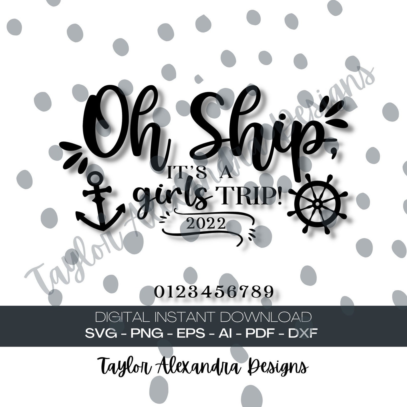 Oh Ship Its A Girls Trip Digital Download SVG Cricut - Etsy