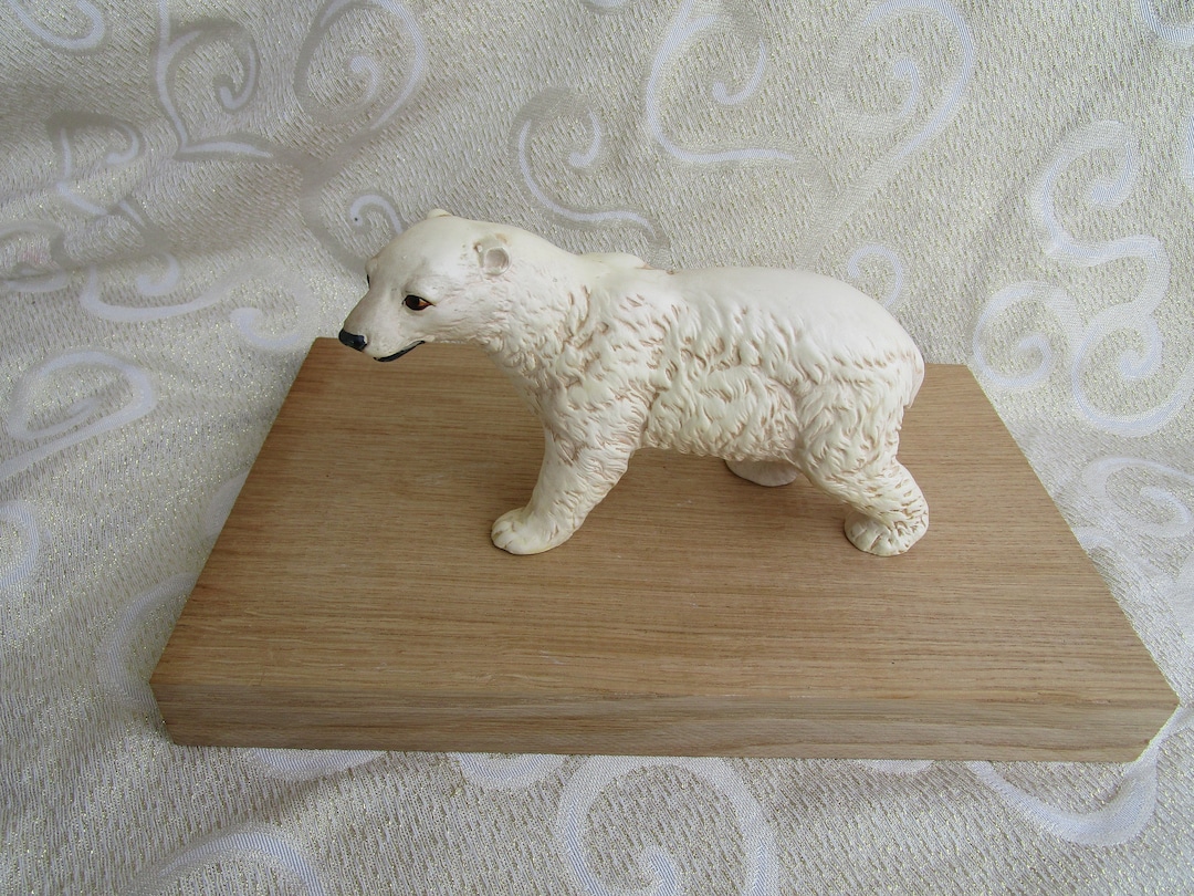 PORCELAIN POLAR BEAR - 5"h X 6" L X 2"w Detailed Hand Painted Bear - Etsy