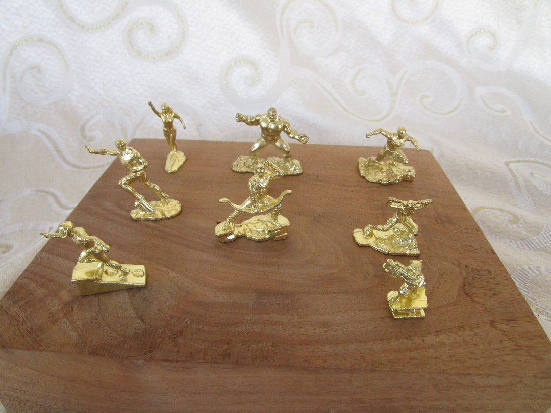AVENGERS BY MARVEL 8 Monopoly Gold Color Tokens Missing 4 - Etsy