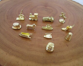 Gold Monopoly Tokens - Etsy