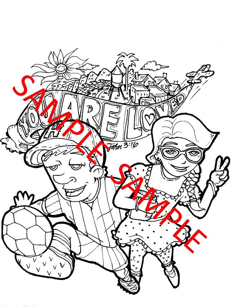 You Are Loved Hand Drawn Coloring Page Download - Etsy