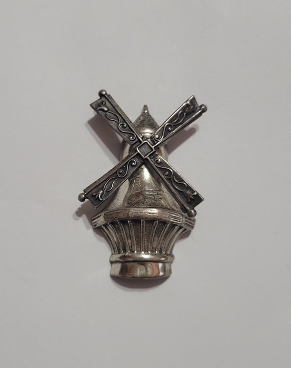 vintage lang windmill brooch - Gem