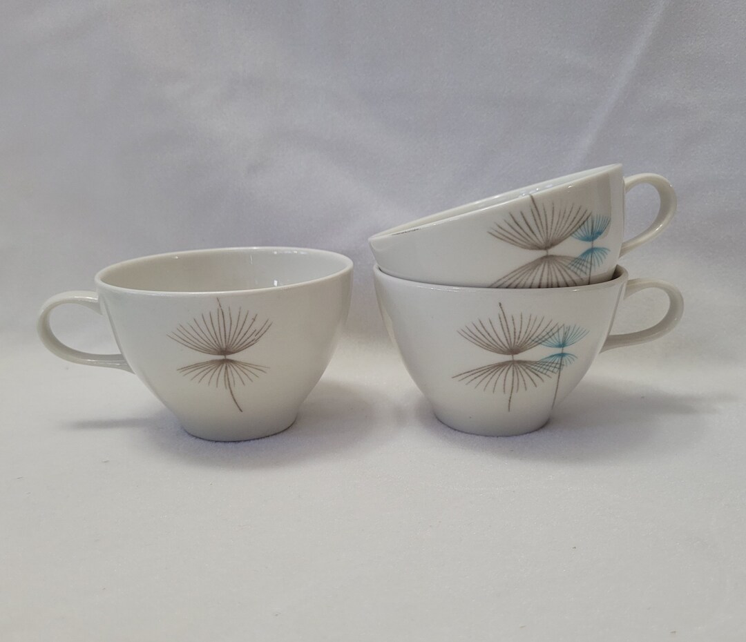 MCM Caribe Calinda Turquoise & Tan Cups-set of 3 - Etsy