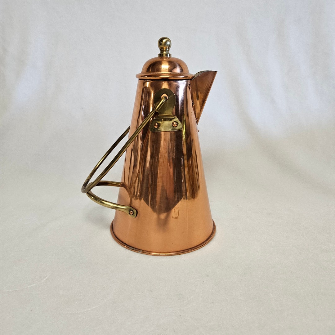 Vintage COPRAL Copper Coffee Pot, Kettle-made in Portugal-original ...
