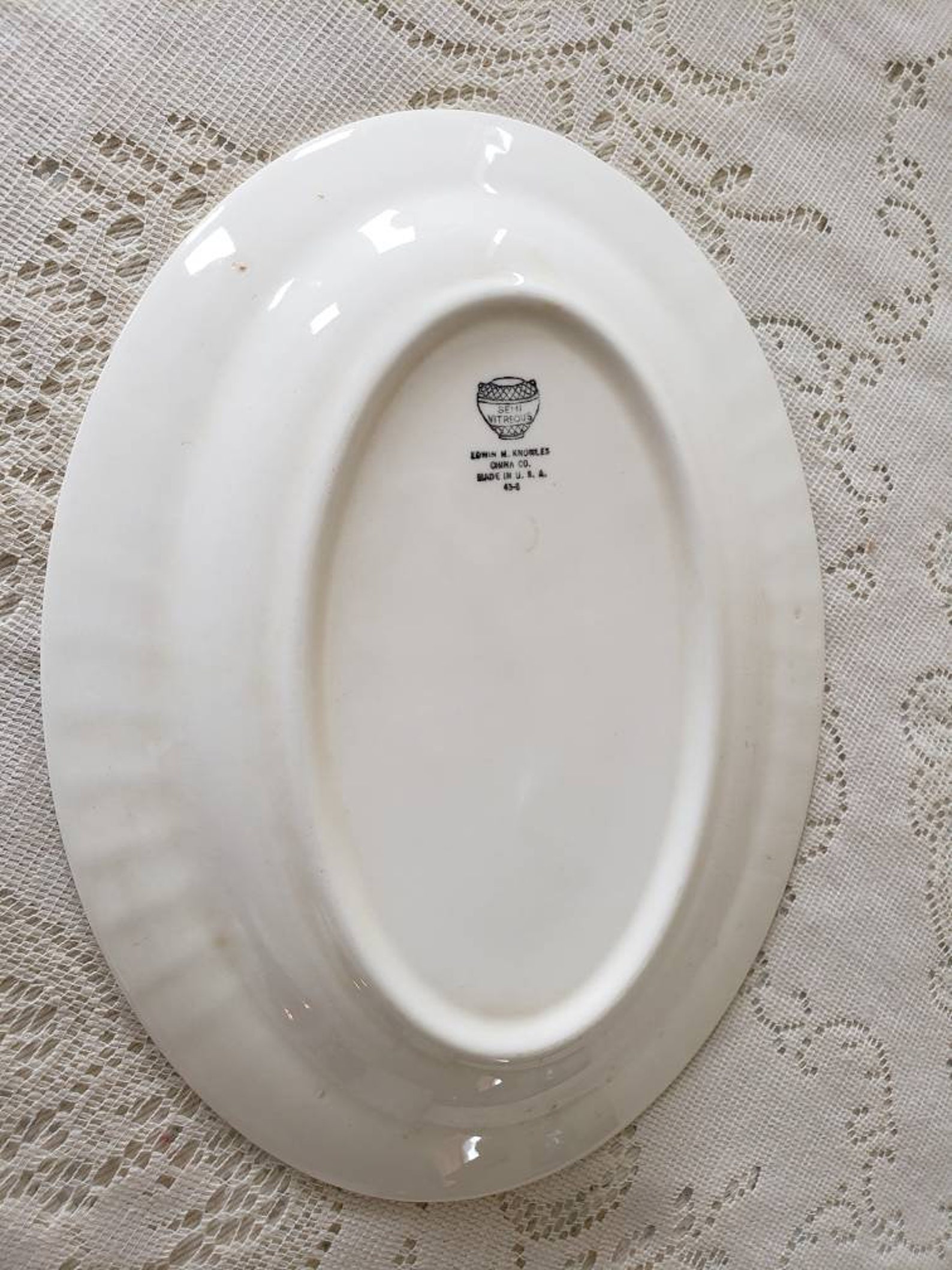 Edwin M Knowles China Semi Vitreous Floral Pattern Pie Crust - Etsy