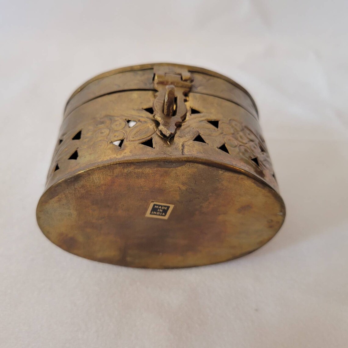 Vintage Brass Hinged Pierced Cricket Box 1970's Made in - Etsy