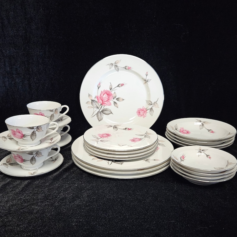Rose Pattern China - Etsy