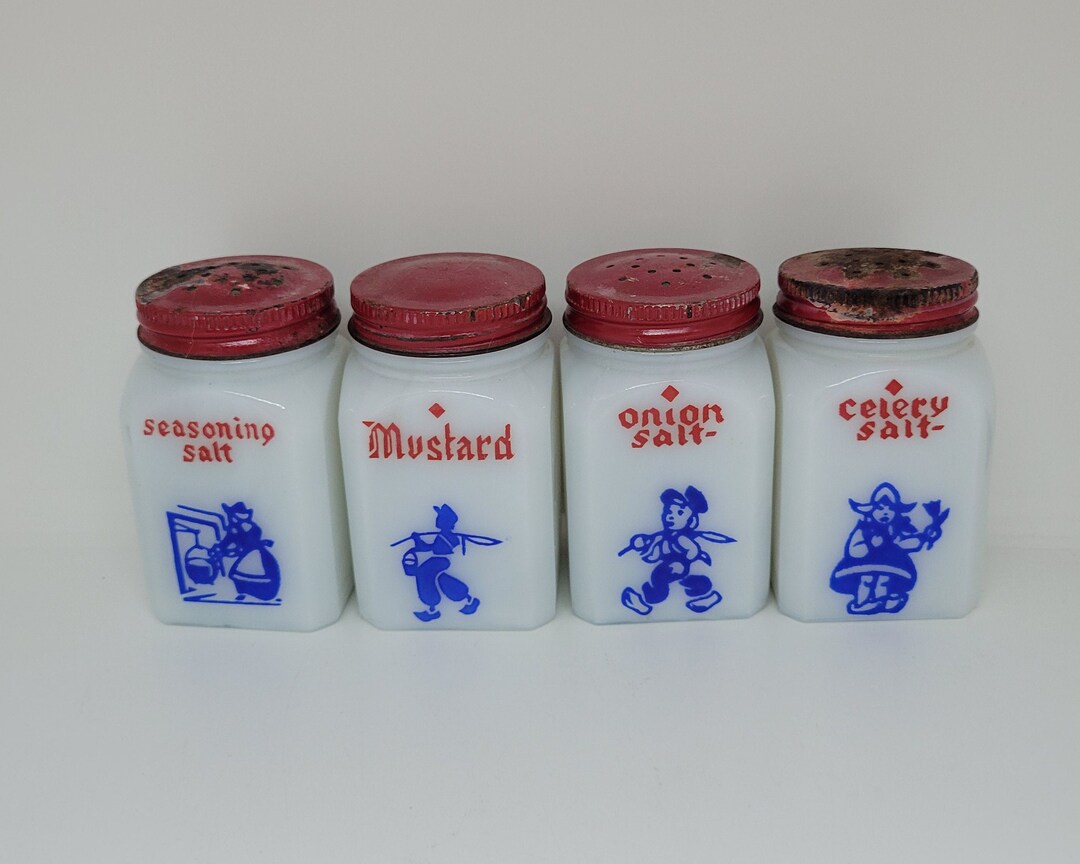 Vintage Dove Dutch Boy Girl Spice/seasoning Jars-choice of Seasoning ...
