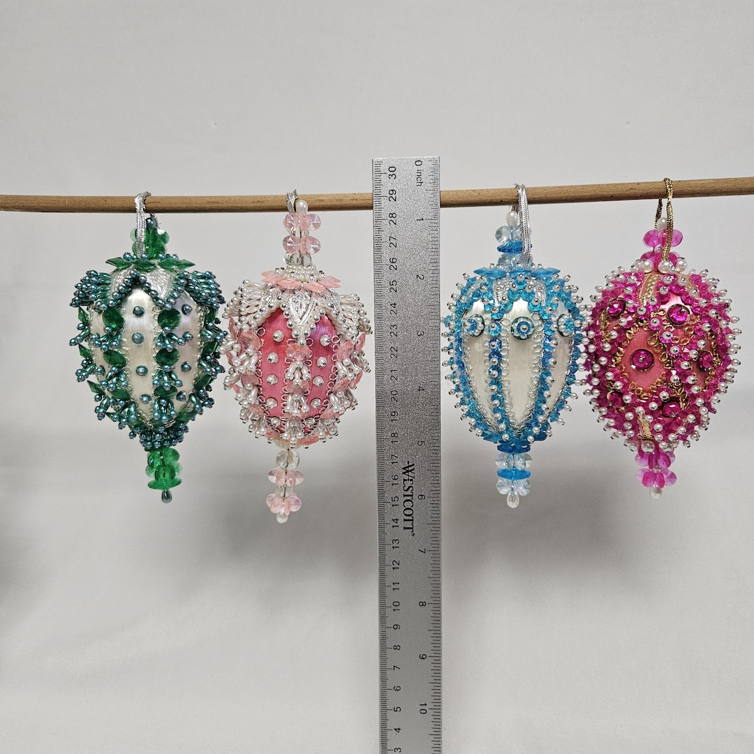 Mid Century Pushpin Beaded Christmas Ornaments-choice - Etsy