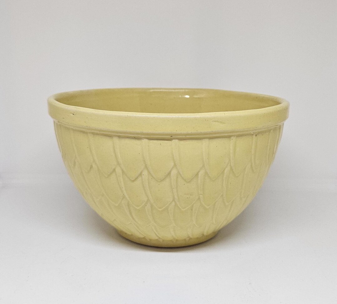 Vintage Mccoy Yellow Fish Scale Mixing Bowl - Etsy