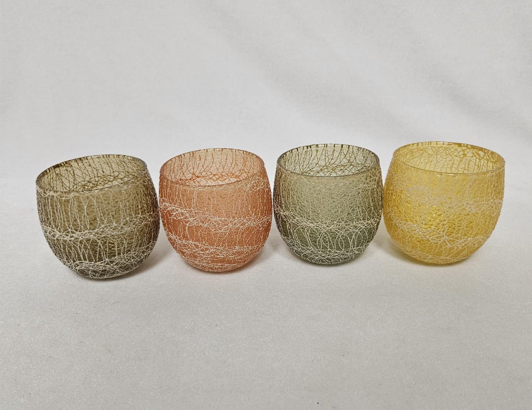 Color Craft Spaghetti String Roly Poly Glasses-set of 4 - Etsy