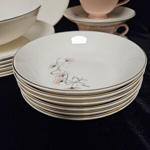 40 Piece Taylor, Smith & Taylor Versatile Pink Lace Floral, Dandelion ...