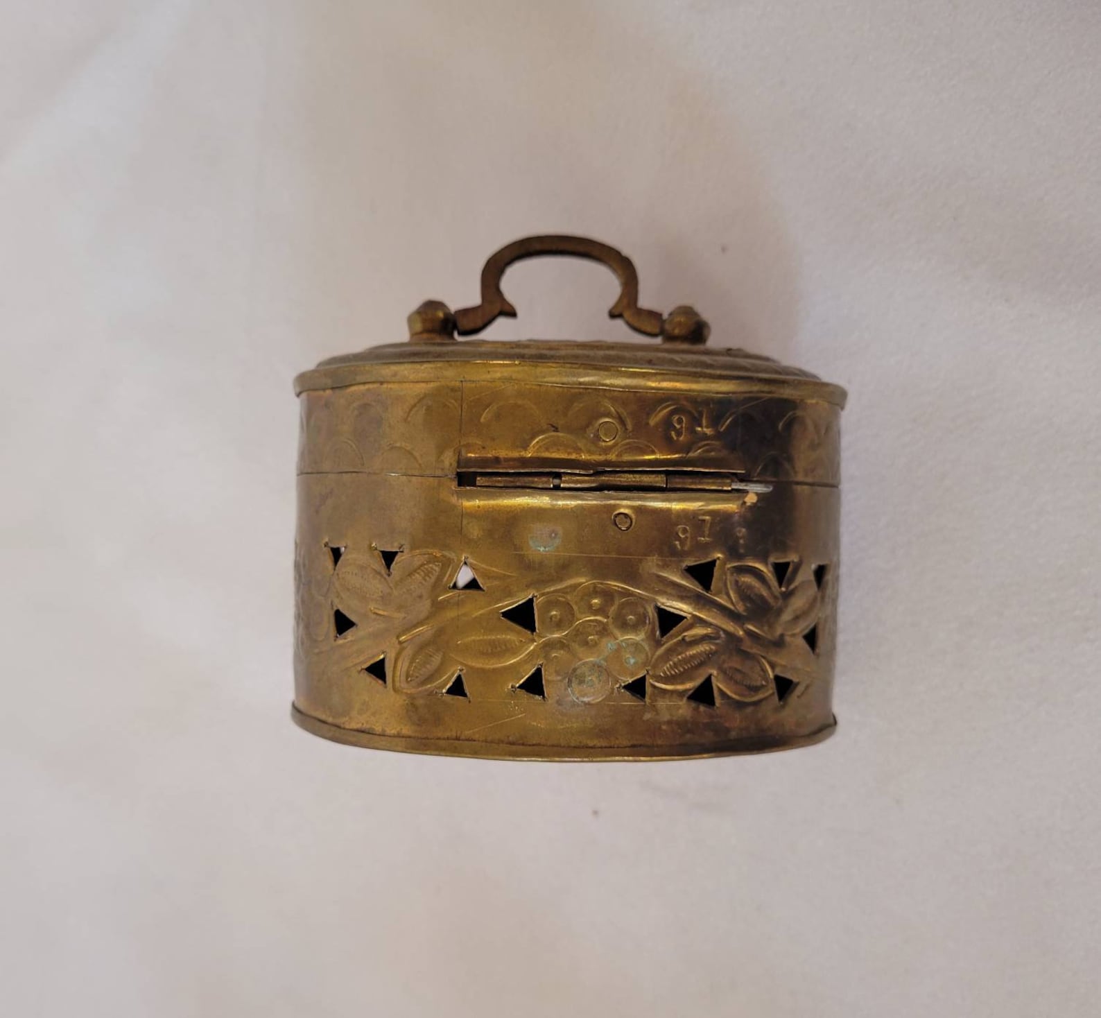 Vintage Brass Hinged Pierced Cricket Box 1970's Made in - Etsy