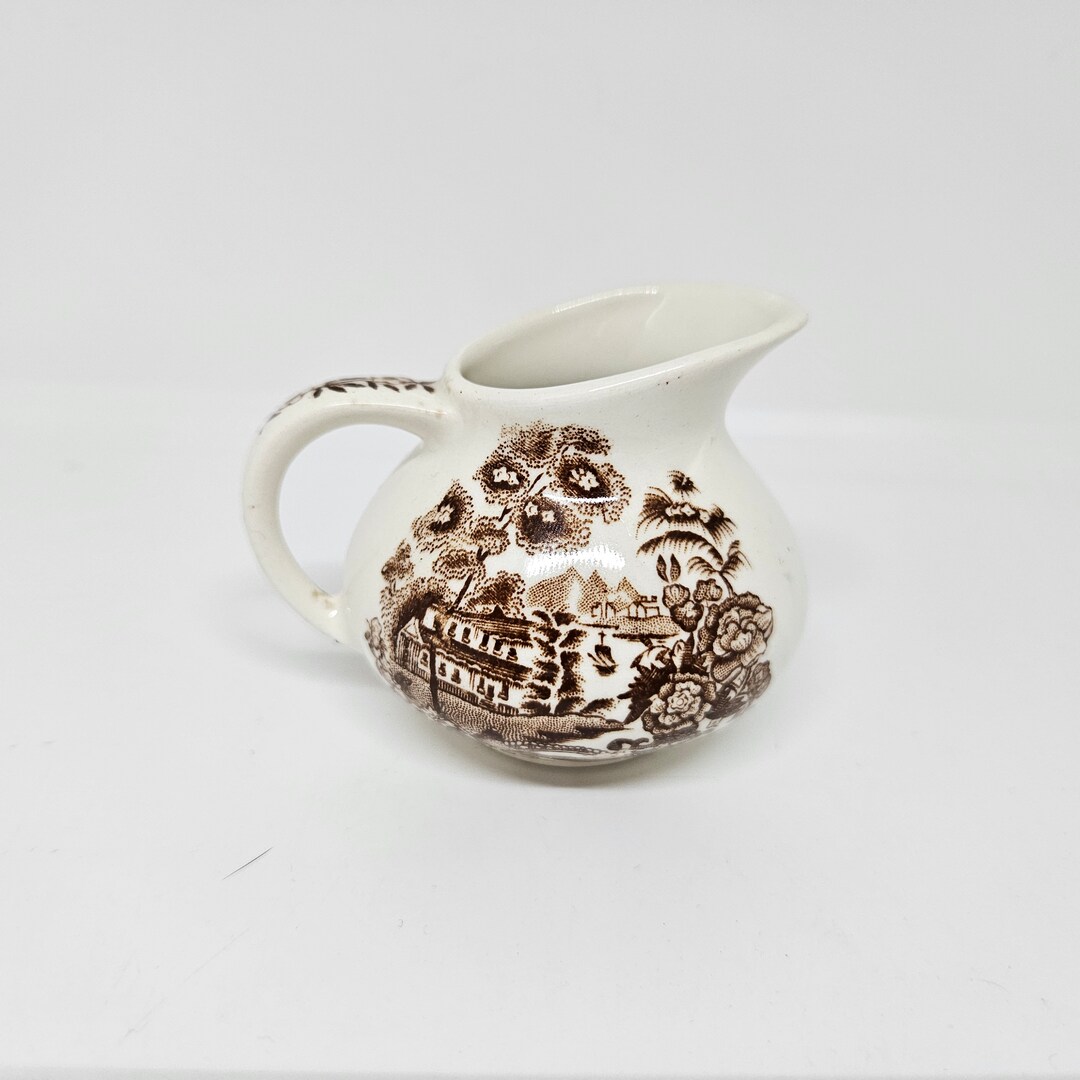 Royal Crownford Staffordshire Brown Ironstone Small Creamer, Mini ...