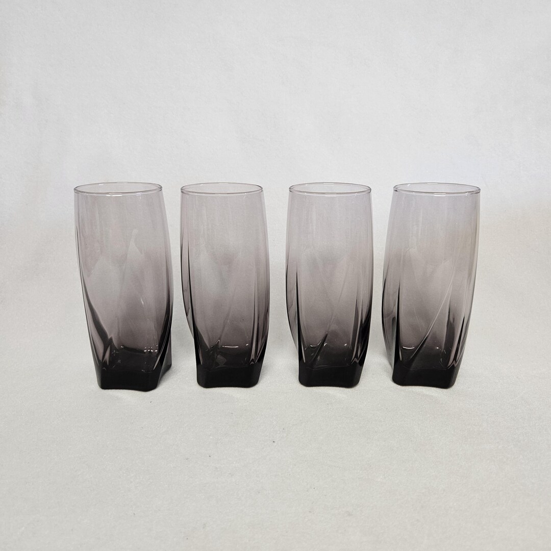 Libbey Nautilus Violet-purple Twist-coolers, Glasses, Iced Tea Tumblers ...