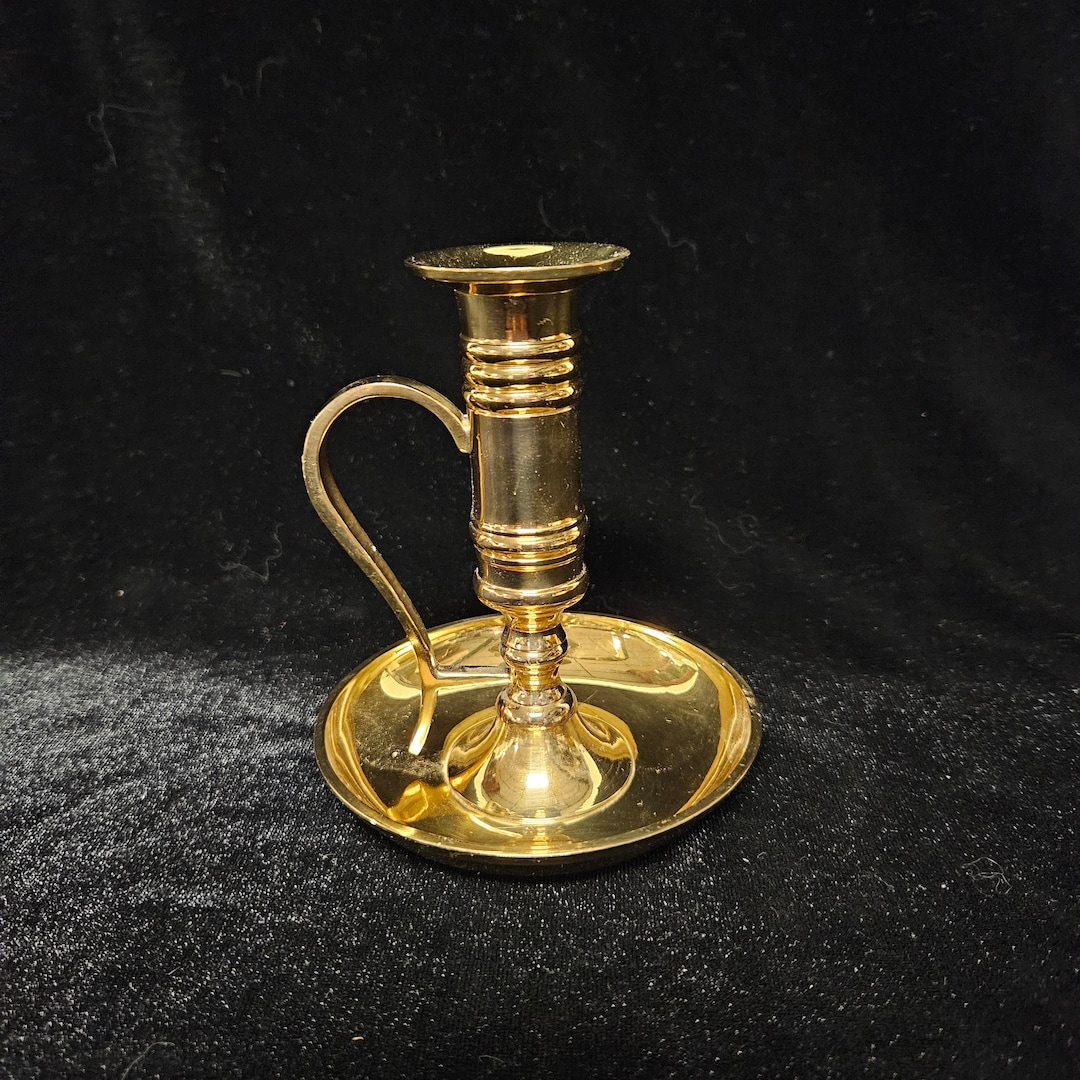 Vintage Brass Chamber Candlestick Candle Holder Made in India - Etsy