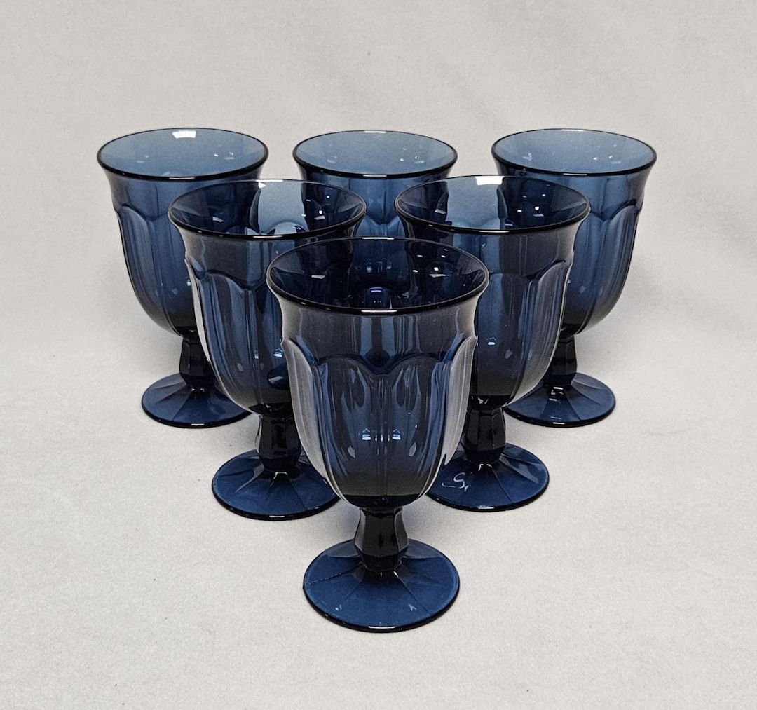 Noritake Provincial Colonial (dark) Blue Iced Tea Goblets-set of 6 ...