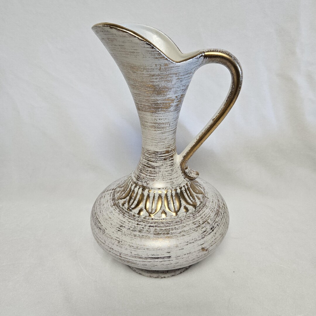 Royal Haeger 22k Gold Tweed Ewer, Pitcher, Vase #4012 USA - Etsy