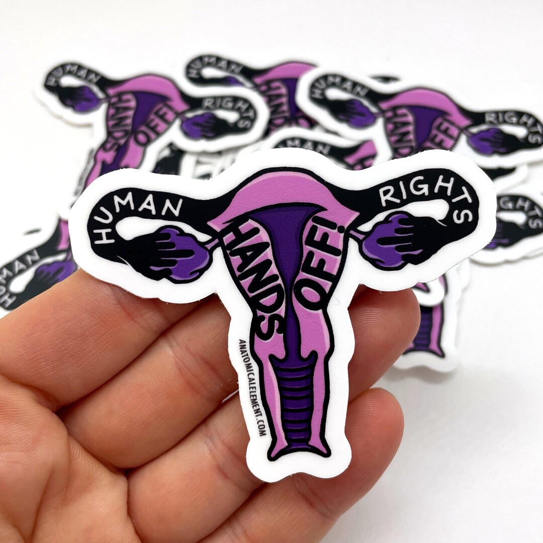HANDS OFF Human Rights Anatomical Uterus Vinyl Die-cut Sticker - Etsy