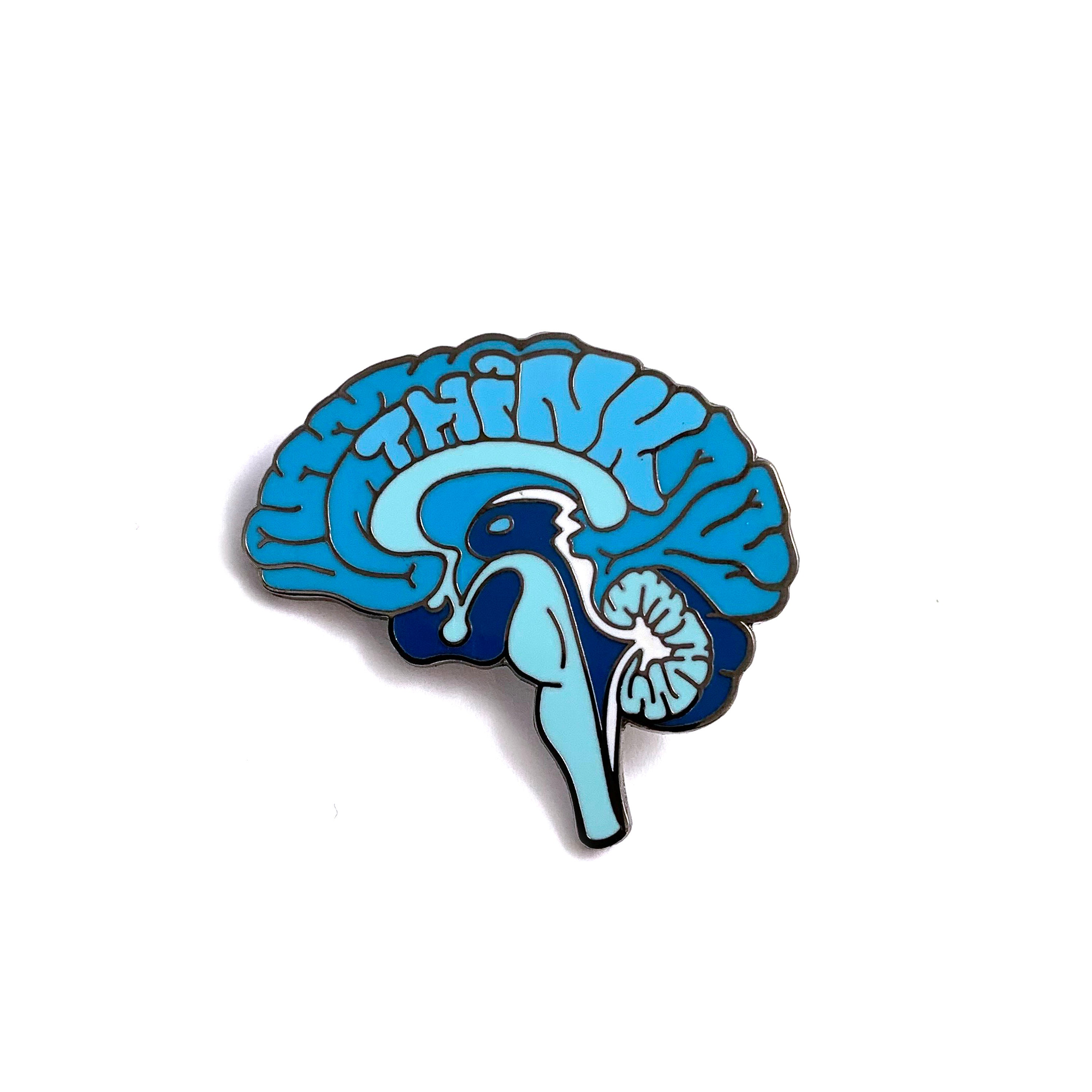 THINK Brain Anatomical HARD Enamel Pin | Etsy