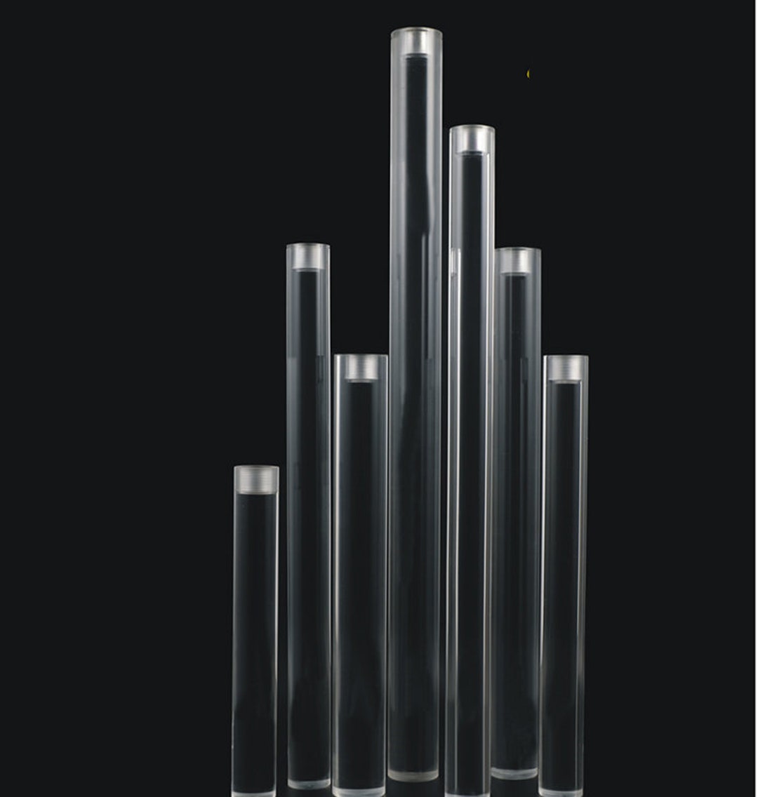 4pc Acrylic Clear Furniture Legs Cylinder Crystal Middle Support Glass ...