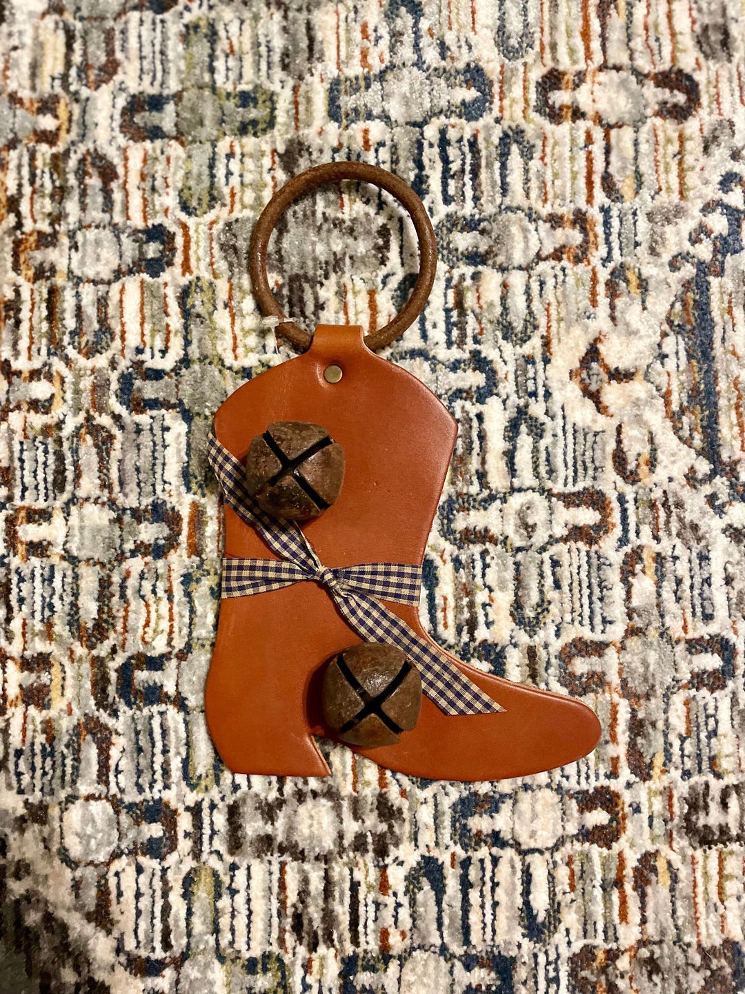 COWBOY BOOT WESTERN Ribbon Sleigh Bell Farm Farming Bells Holiday ...