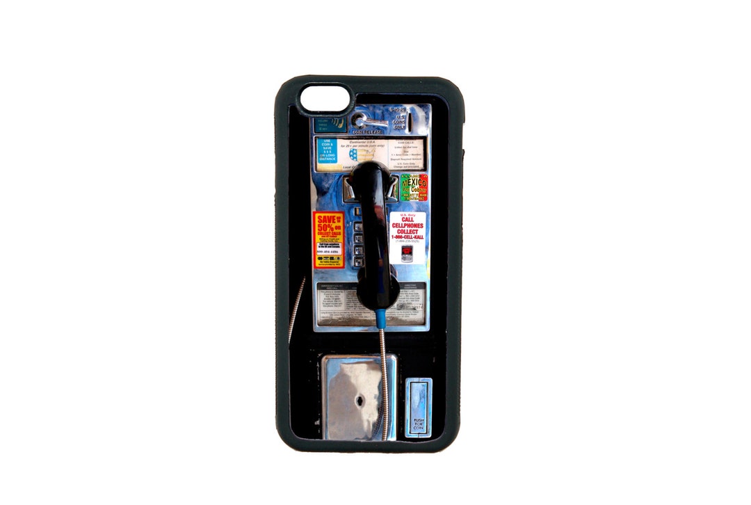 PUBLIC PAYPHONE PAY Phone Funny Unique Apple iPhone 15 14 13 12 11 Mini ...