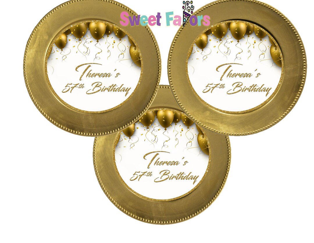 Gold Balloons Charger Insert (canva Users! Diy - Etsy