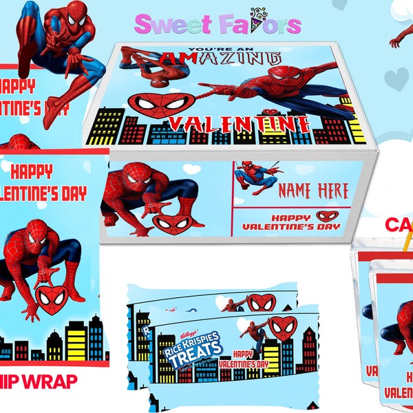 Spider Man Valentine Box - Etsy