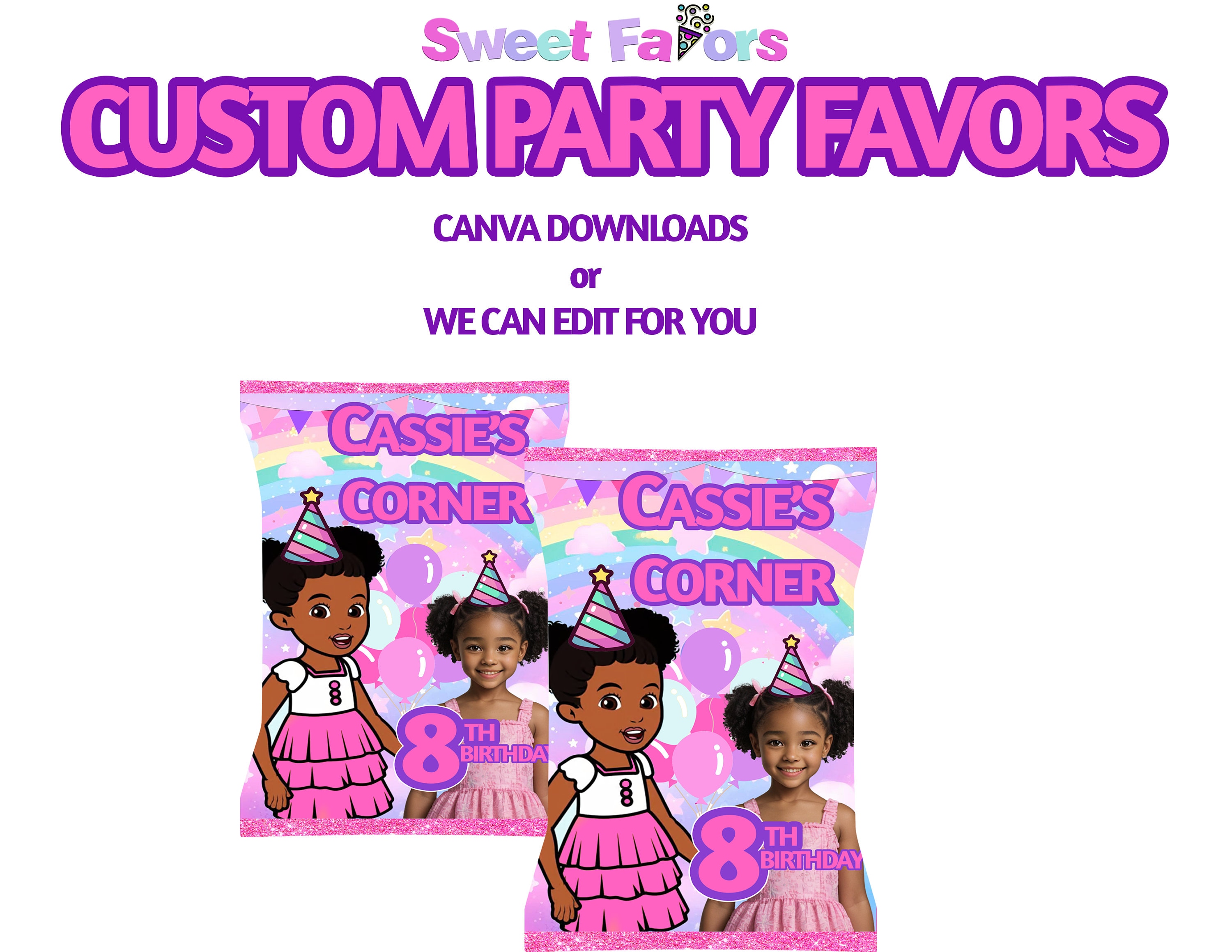 Gracie's Corner Chip Bag- (canva) - Etsy