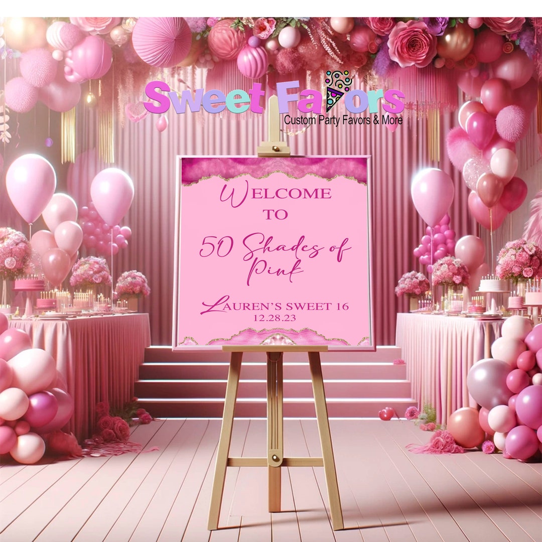 Shades of Pink Welcome Sign| Editable |instant Download |canva Users - Etsy