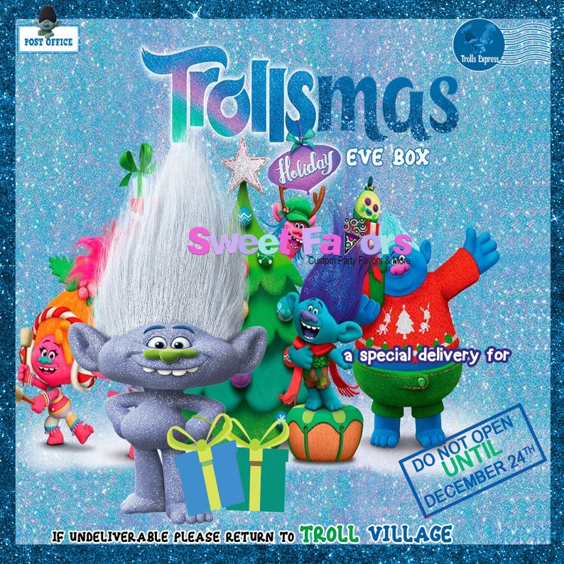 Christmas Box Label Template FOR CANVA USERS! Free Bonus Favor ...